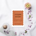 Retro 1950s Wavy Edge Terracotta Wedding Foil Invitation | Zazzle