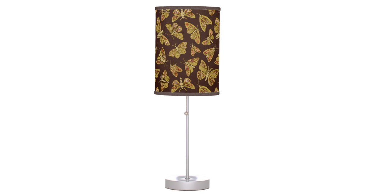 Retro 1970s Moths Table Lamp | Zazzle