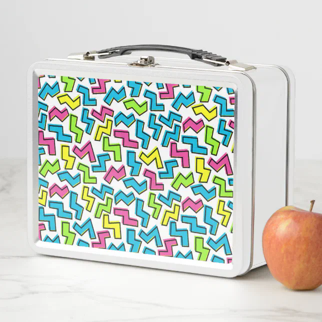 Retro 1980's Cool Cute 80s Memphis Pattern Metal Lunch Box | Zazzle
