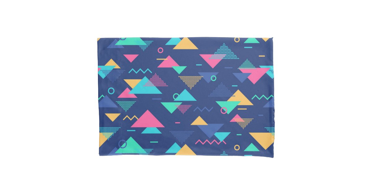 Retro 1980's Pattern Pillow Case | Zazzle