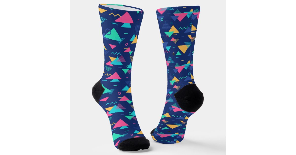 Retro 1980's Pattern Socks | Zazzle