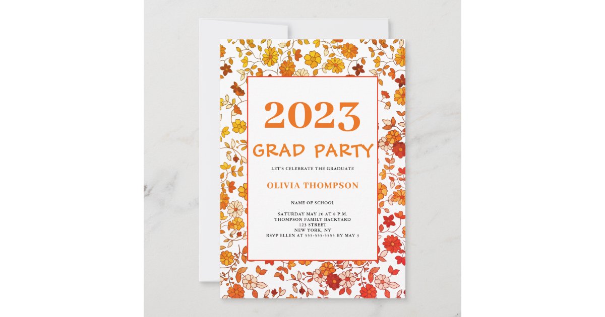 Retro 2023 Graduation Party Invitation | Zazzle
