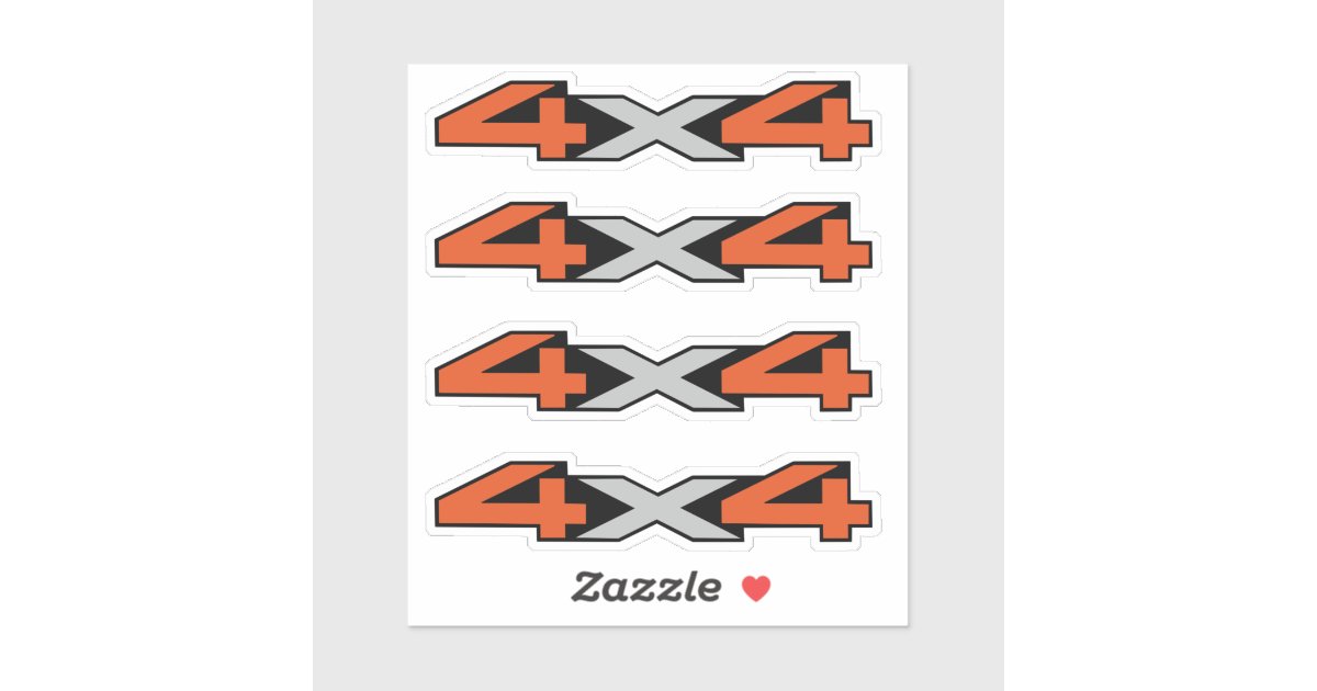 Retro 4x4 sticker | Zazzle