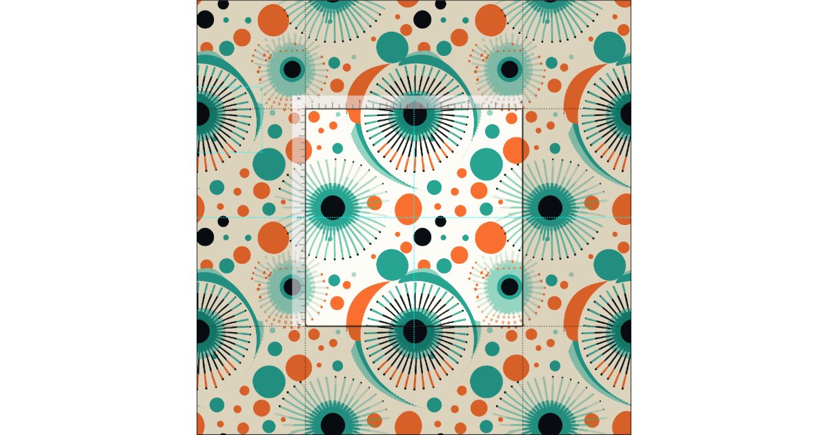 Retro 50's Atomic Age Fabric | Zazzle