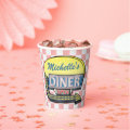 Retro 50s Diner Sock Hop Birthday Party Theme Paper Cups | Zazzle