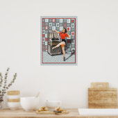 Retro 50s Jukebox Dancing Pinup Girl Poster | Zazzle