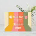Retro 60s 70s Hippie Groovy Stripes Thank You Card | Zazzle