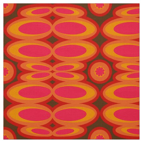 Retro Vintage 60's Pattern Fabric | Zazzle.com