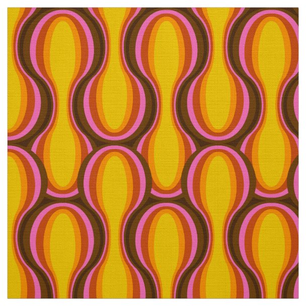 stylish 70s retro mod fabric | Zazzle