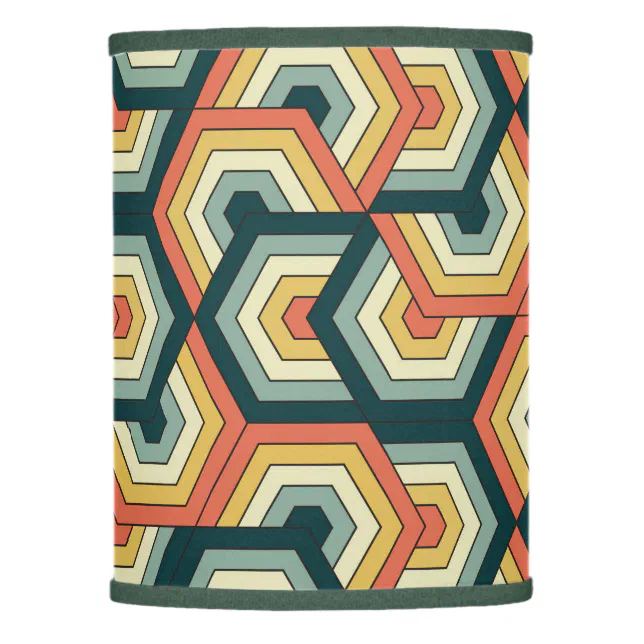 Retro 60s Geometric Pattern Lamp Shade | Zazzle
