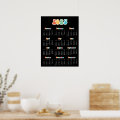 Retro 60s Hippie 2025 Black calendar Poster | Zazzle