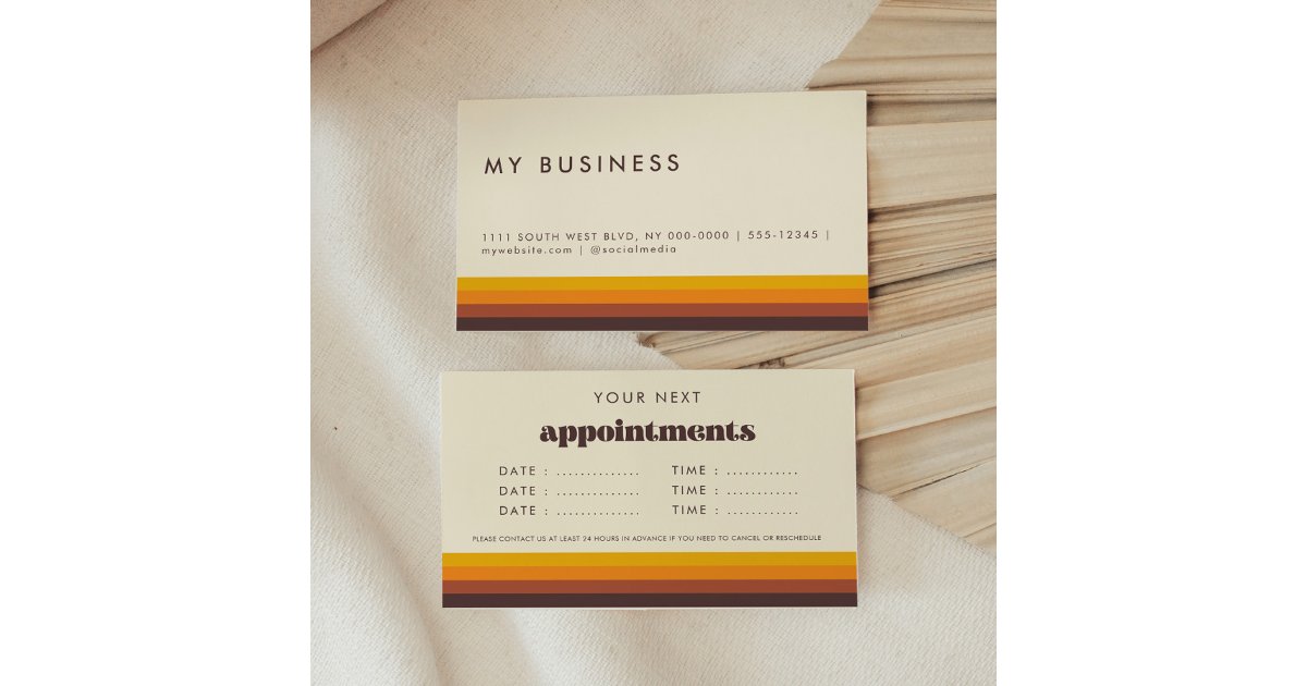 Retro 60s Vintage Appointment Reminder Cards | Zazzle