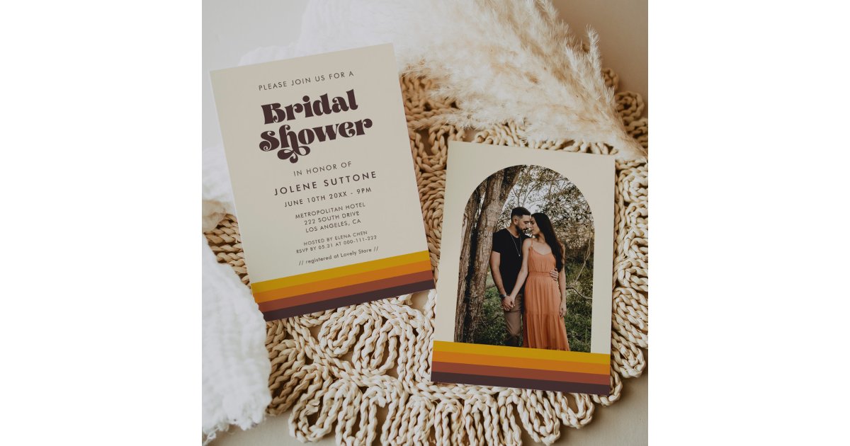 Retro 60s Vintage Bridal Shower Invitation | Zazzle