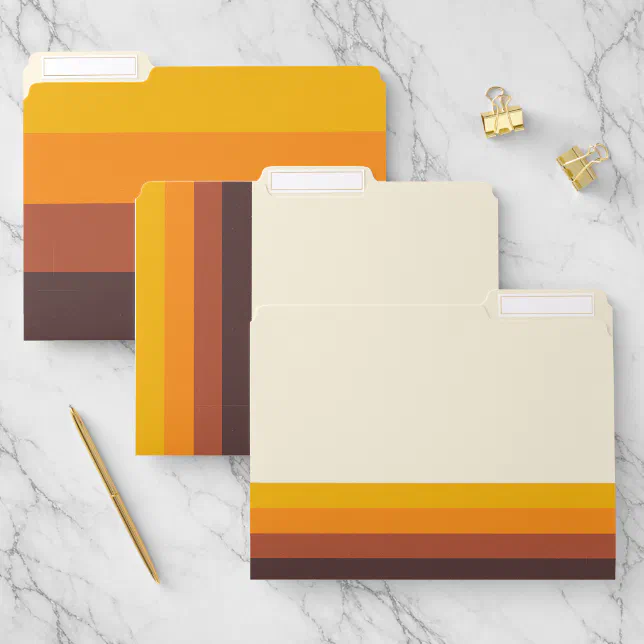 Retro 60s vintage pattern file folder | Zazzle