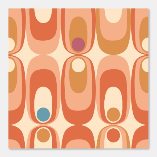 Retro 70s Abstract Geometric Pattern Wallpaper | Zazzle