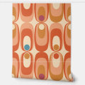 Retro 70s Abstract Geometric Pattern Wallpaper | Zazzle