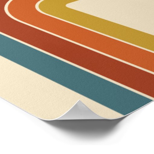 Retro 70s Curve Poster | Zazzle