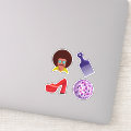 Retro 70's Disco Themed Custom-Cut Vinyl Stickers | Zazzle