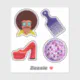 Retro 70's Disco Themed Custom-Cut Vinyl Stickers | Zazzle