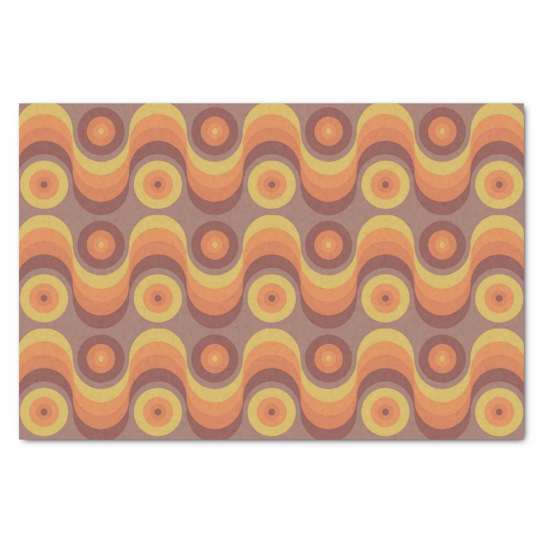 Retro/70s Pattern Tissue Paper | Zazzle