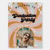 Retro 70s Photo Graduation Party Welcome Sign | Zazzle