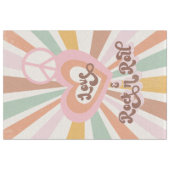 Retro 70s Pink Peace Love Rock n Roll Decoupage Tissue Paper | Zazzle