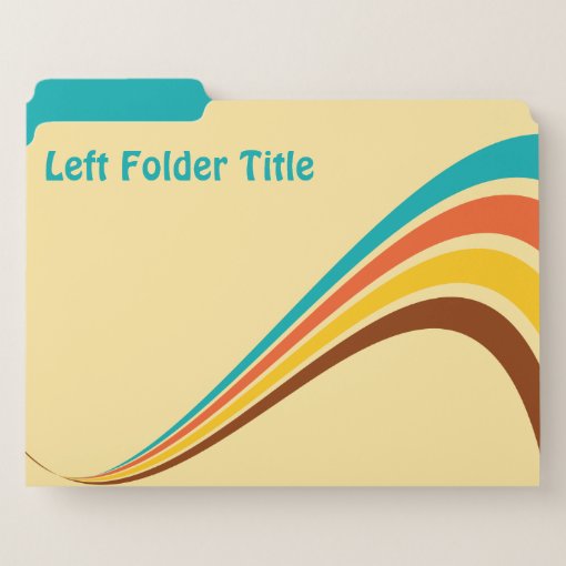 Retro 70's Stripes File Folder | Zazzle