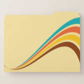 Retro 70's Stripes File Folder | Zazzle