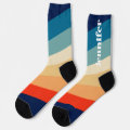 Retro 70s Stripes Personalized name Socks | Zazzle