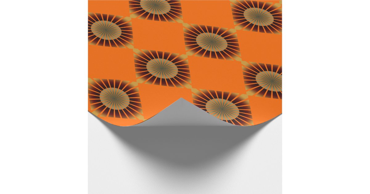 Retro 70's style wrapping paper | Zazzle