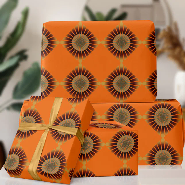 Retro 70's style wrapping paper | Zazzle