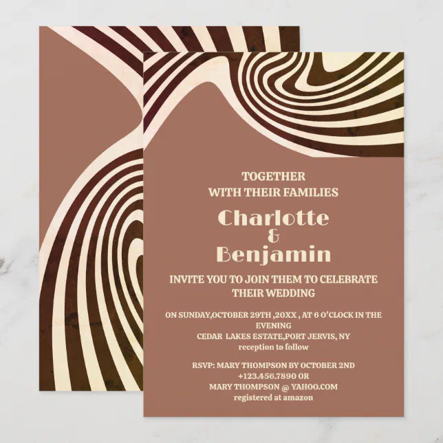 Retro 70s Wedding Invitation | Zazzle