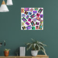 Retro 80's 90's Neon Patterned Cassette Tapes Poster | Zazzle