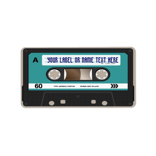 Retro 80s Cassette Mixtape Personalized Label | Zazzle.com