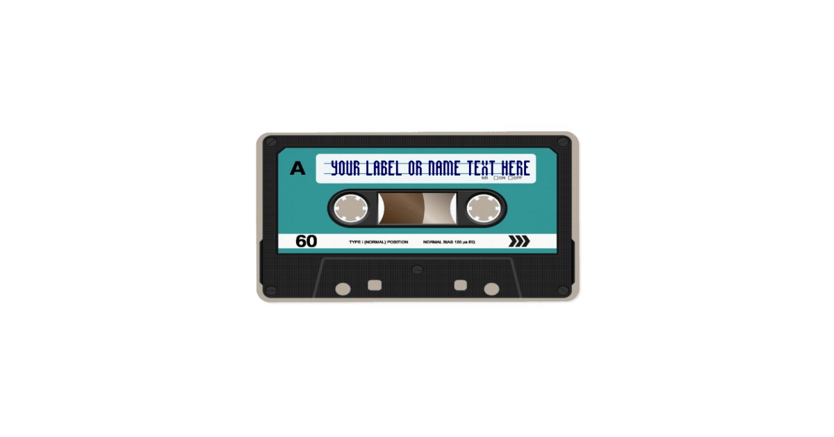 Retro 80s Cassette Mixtape Personalized Label | Zazzle