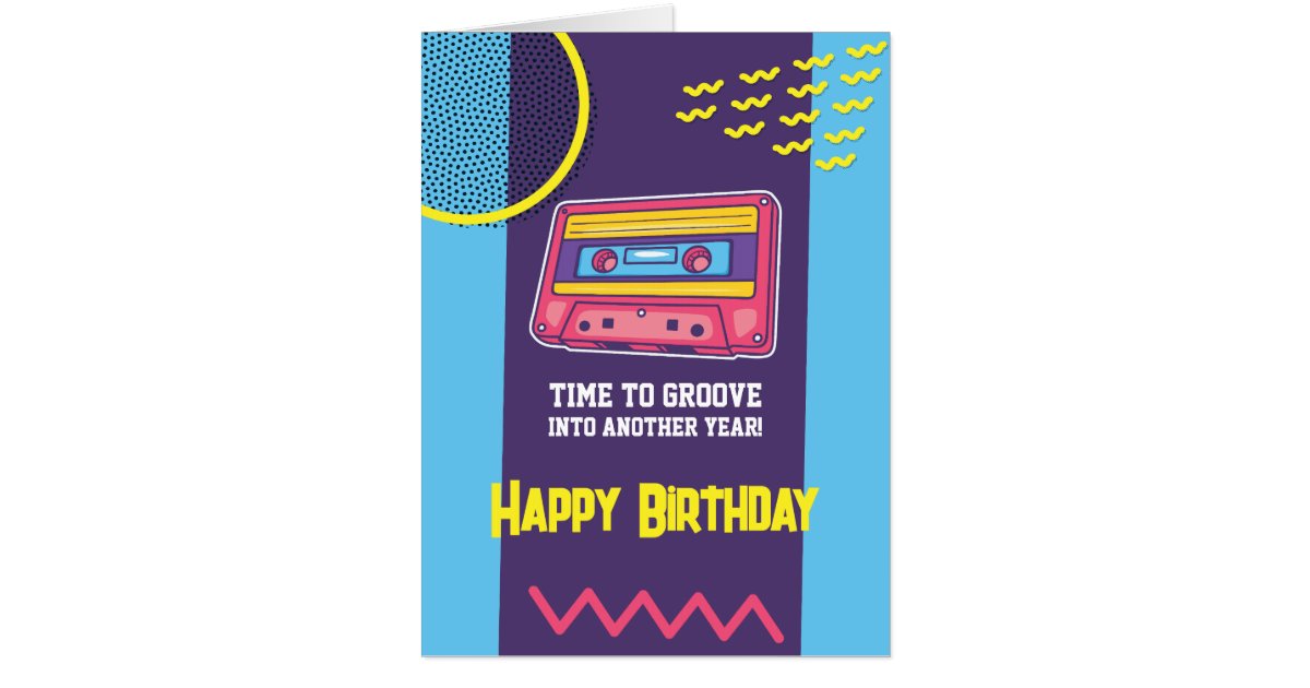 Retro 80s Happy Birthday Card | Zazzle