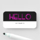 Retro 80s neon lights Hello my name is Dry erase Name Tag | Zazzle