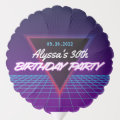 Retro 80s Neon Themed Purple Pink Birthday Party Balloon | Zazzle