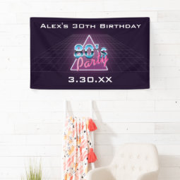 Retro 80's Party Banner | Zazzle