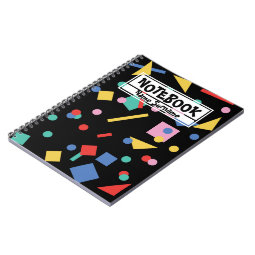 Retro 80s pop art geometric shapes notebook | Zazzle