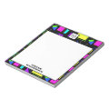 RETRO 80S SHAPE PATTERN BUSINESS COMPANY LOGO NOTEPAD | Zazzle
