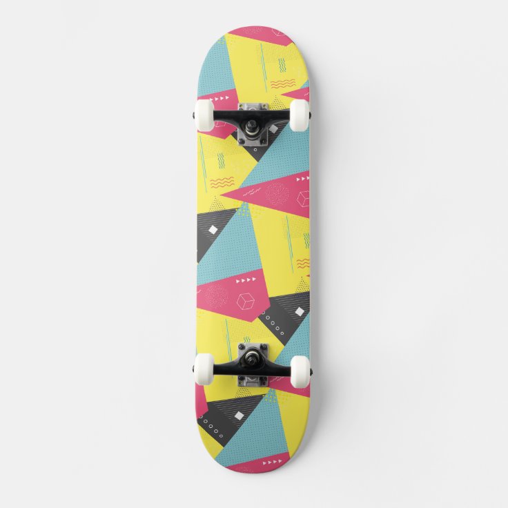 Retro 80's Style Theme Skateboard | Zazzle