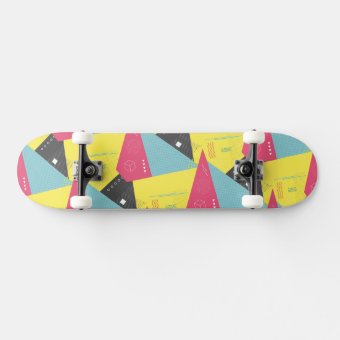 Retro 80's Style Theme Skateboard | Zazzle