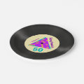Retro 80s Themed 50th Birthday Party Faux Record Paper Plates | Zazzle