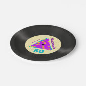 Retro 80s Themed 50th Birthday Party Faux Record Paper Plates | Zazzle