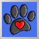 Retro 80s Video Game 8 Bit Pixel Art Dog Paw Print | Zazzle