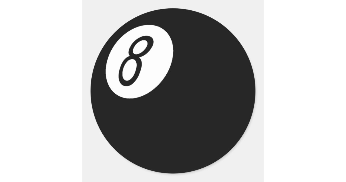 Retro 8-Ball Classic Round Sticker | Zazzle