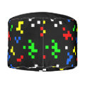 Retro 8 Bit Video Game Graphics Pattern Pouf | Zazzle