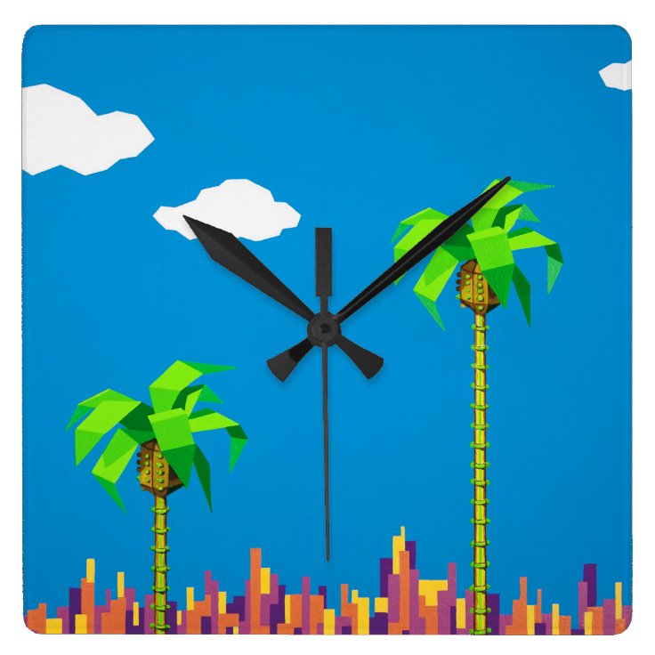 Retro 8-Bit Video Game Inspired Wall Clock | Zazzle