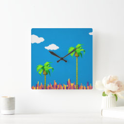 Retro 8-Bit Video Game Inspired Wall Clock | Zazzle